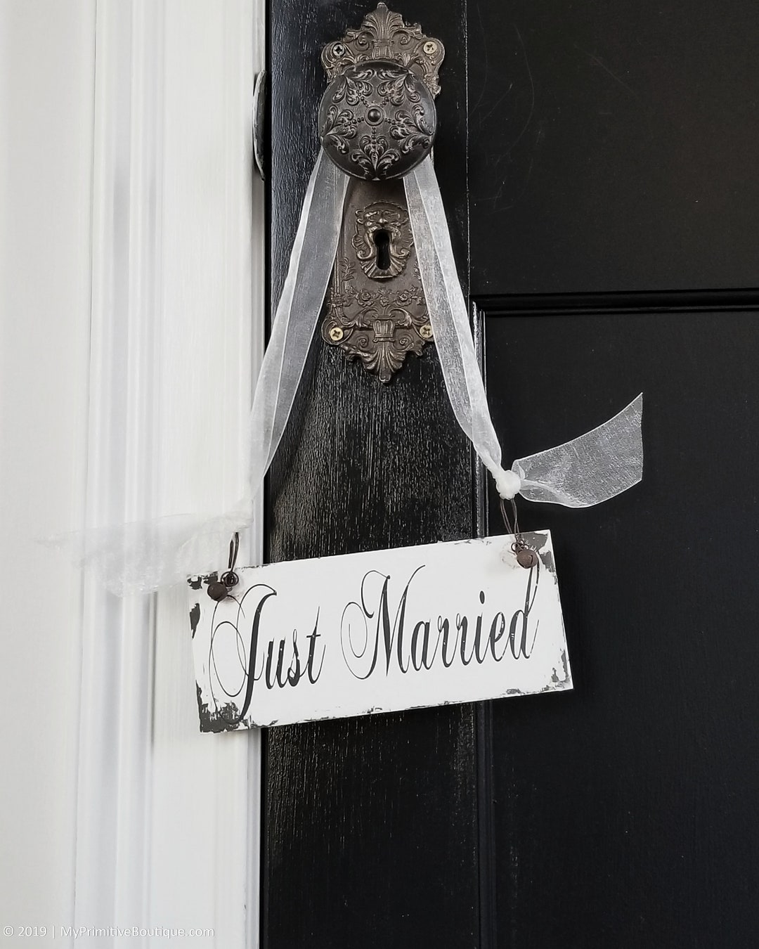 JUST MARRIED SIGN | Wedding Sign | Just Married Prop | Rustic Wedding ...