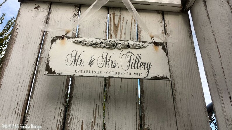 Shabby Chic Farmhouse Decor Chippy Painted Signs Wedding - Etsy