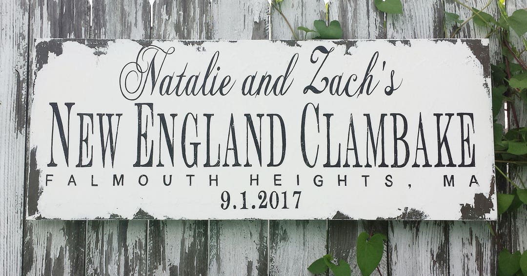 Clambake Decor | Personalized Clambake Sign | Clambake Decorations ...