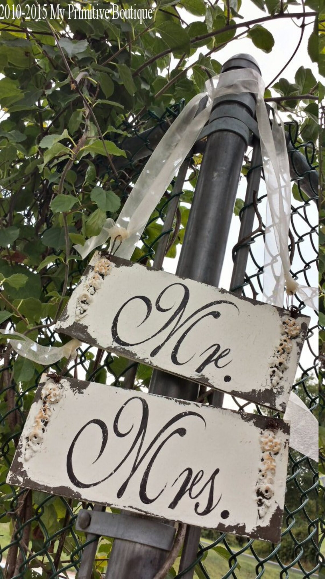 Rustic Mr and Mrs Wedding Chair Signs Bride and Groom Photo | Etsy