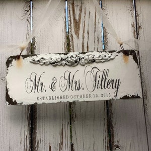 Shabby Chic Farmhouse Decor | Chippy Painted Signs | Wedding Signs ...