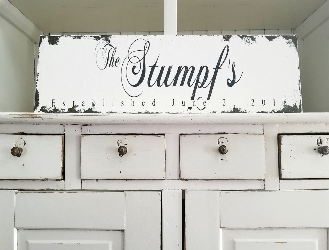 Personalized Name Sign Established Wooden Sign Rustic - Etsy