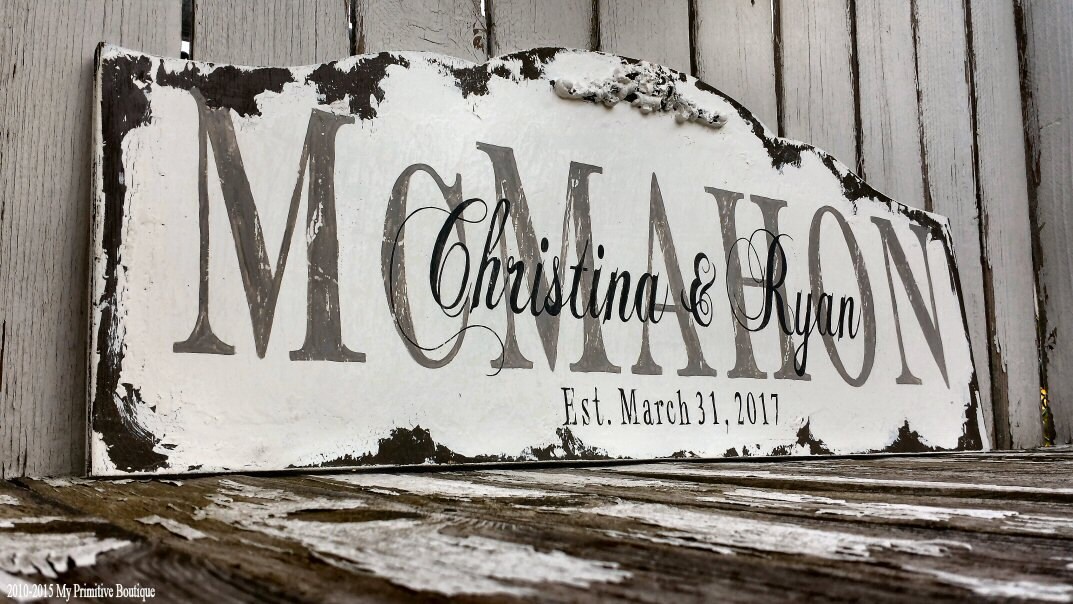 Last Name Sign | Family Name Sign | Rustic Wedding Decor | Rustic ...