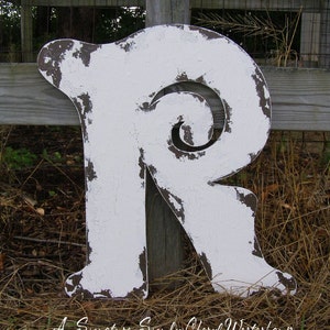 WOODEN WALL LETTER | Large Wooden Letters | Letter R | Guest Book Idea ...