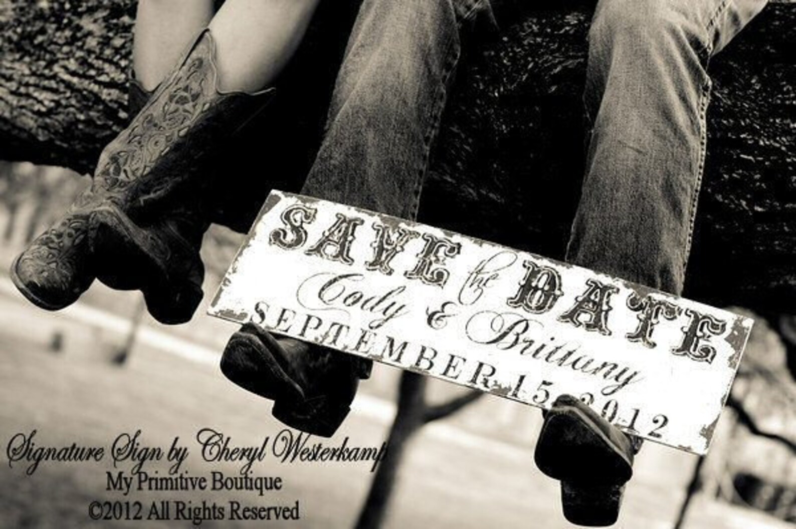 Personalized Save the Date Sign Western Theme Wedding - Etsy