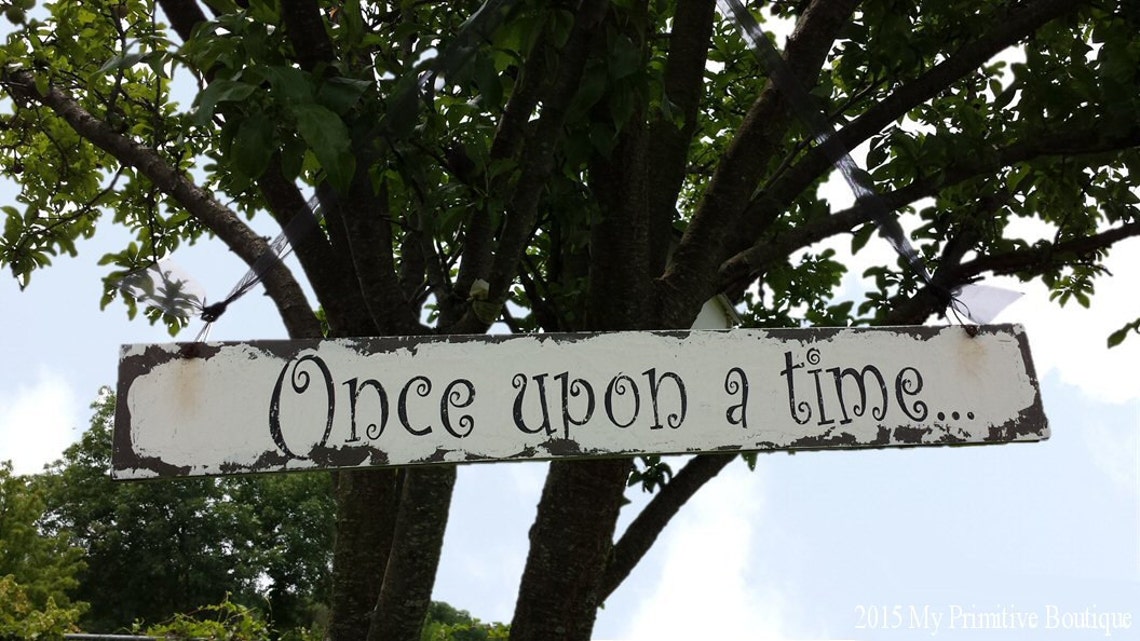 Once Upon a Time Quote Sign Painted and Distressed Wood Sign - Etsy