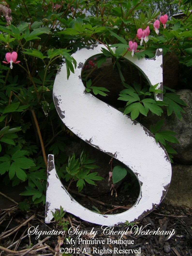 WOODEN LETTERS | Letter S | Vintage Inspired | Rustic Letters | Wooden ...