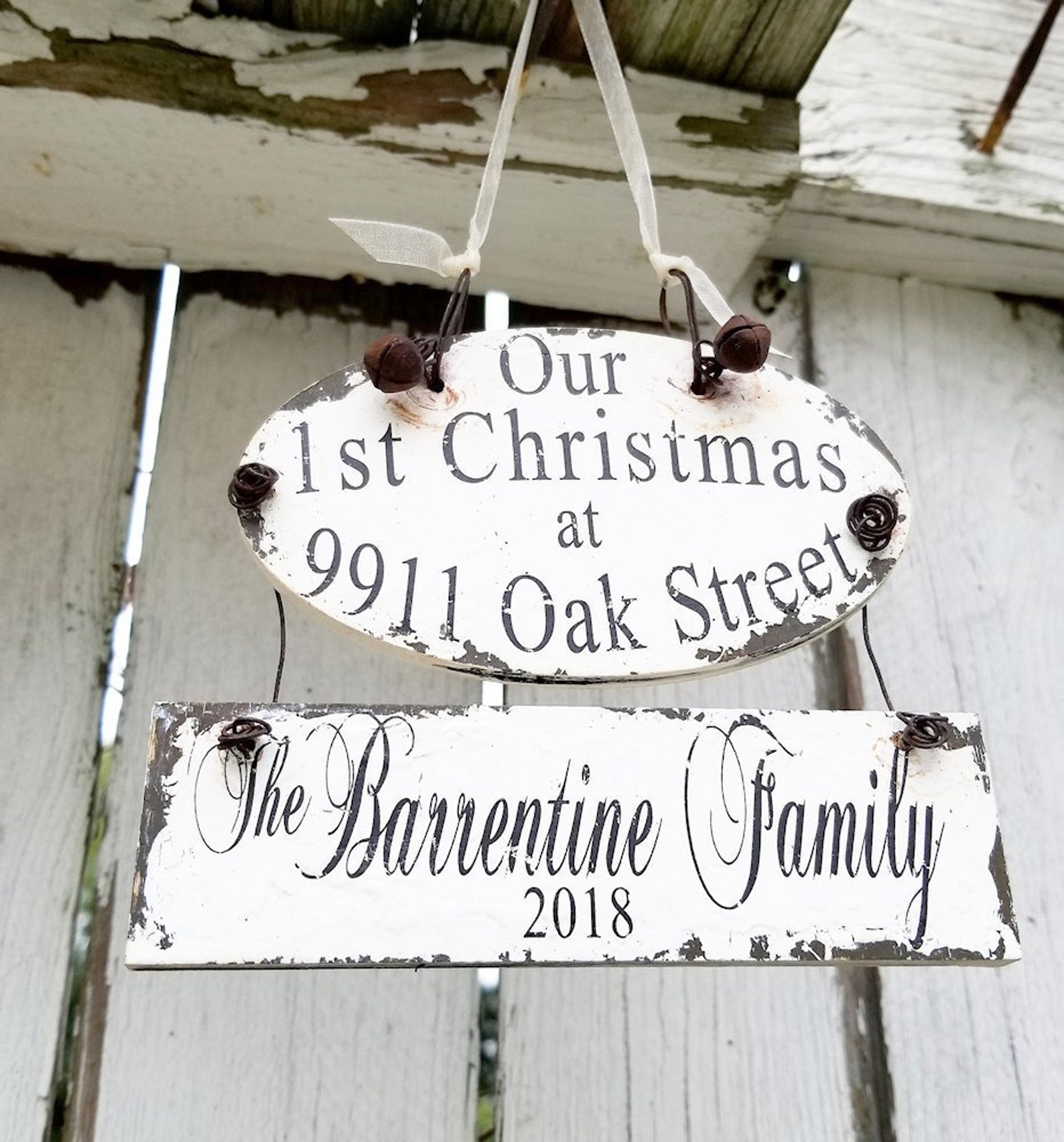 ADDRESS CHRISTMAS ORNAMENT | New Home Ornament | Personalized Christmas ...