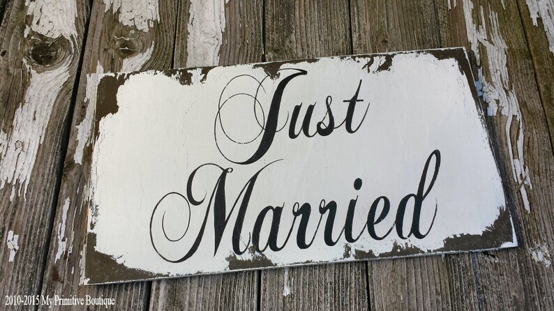 Just Married Sign Wedding Sign Just Married Car Sign | Etsy