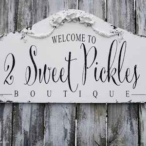 Shabby Chic BUSINESS SIGN | Custom Business Name Sign With Roses ...