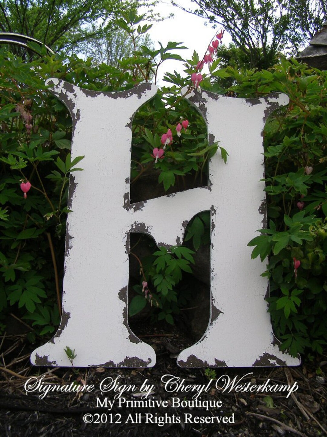 Large Decorative WOODEN LETTER | Letter H | Wooden Initials | Wooden ...