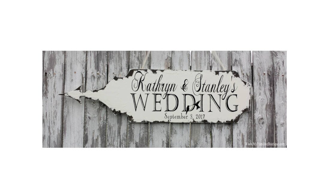 Personalized Wedding Arrow |rustic Wood Wedding Arrow |large Arrow ...