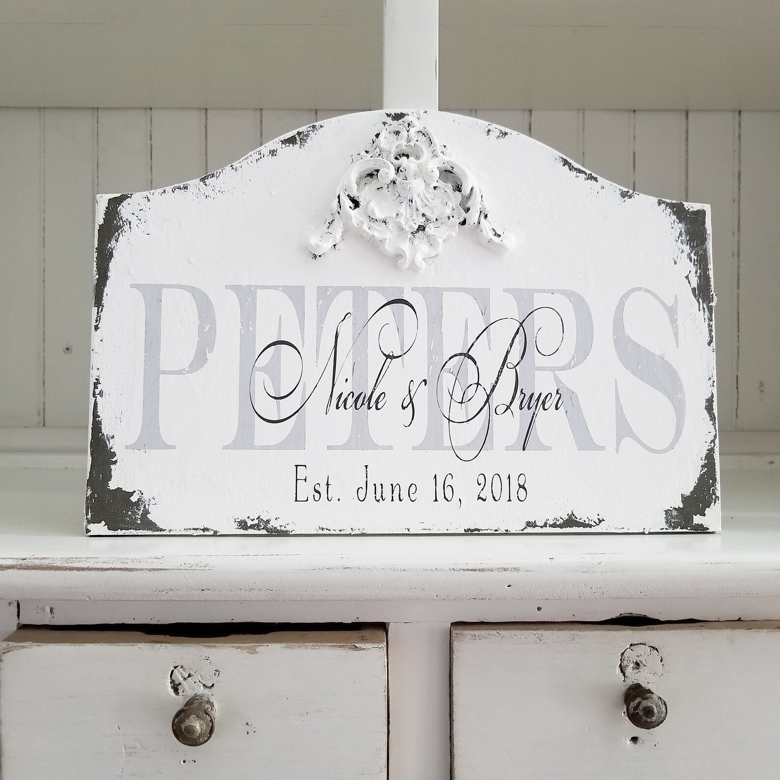 WOODEN NAME SIGN Established Sign Personalized Wedding - Etsy