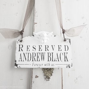 In Loving Memory Sign | Reserved Sign | Rustic Wedding Chair Sign ...
