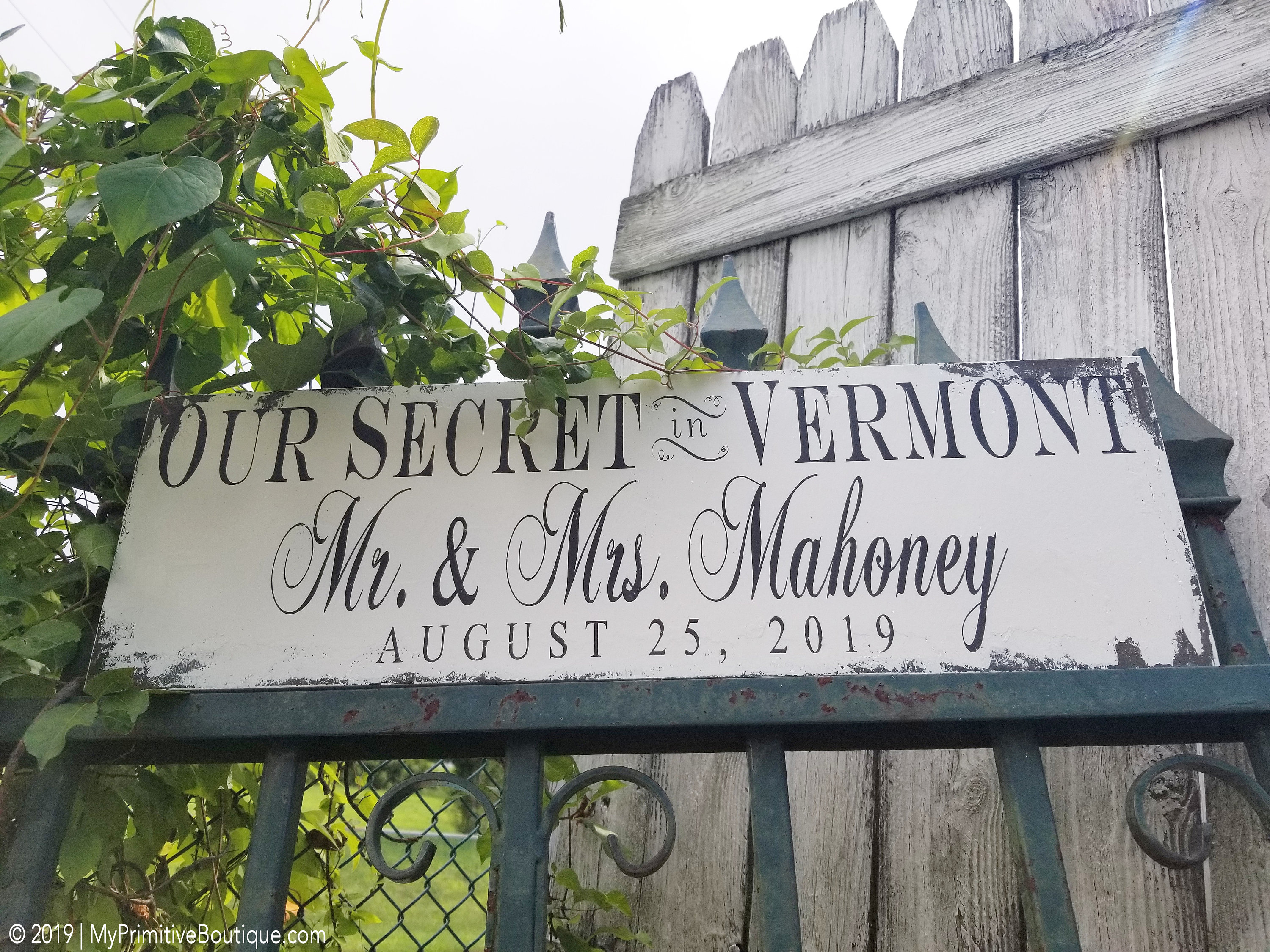 Personalized Secret Wedding Sign | Rustic Elopement Sign | Rustic ...