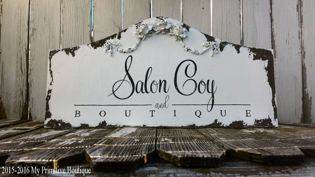 Shabby Chic BUSINESS SIGN Custom Business Name Sign With - Etsy