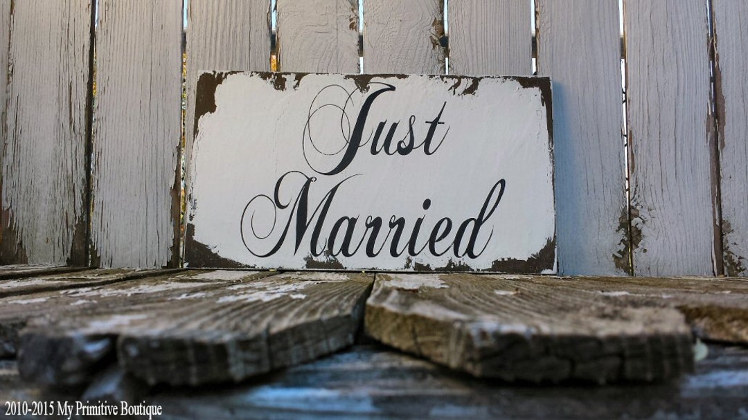 Just Married Sign | Wedding Sign | Just Married Car Sign | Photo Props ...