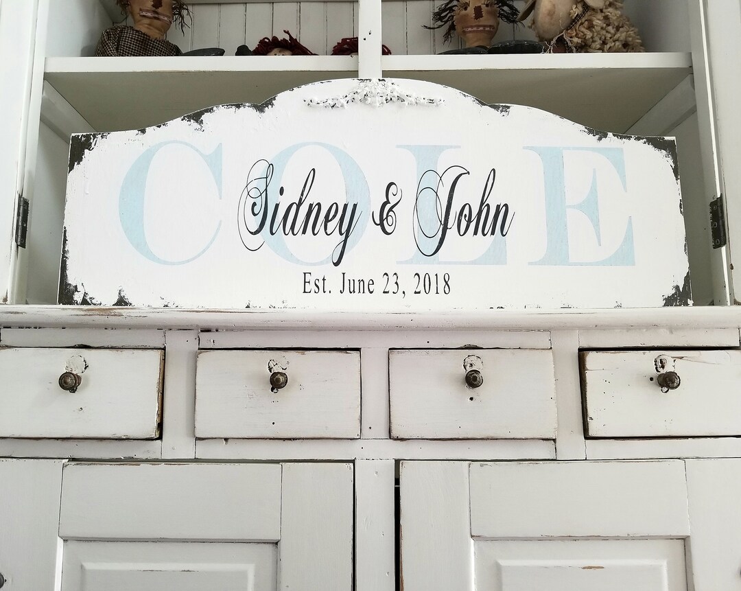 Last Name Sign | Family Name Sign | Rustic Wedding Decor | Rustic ...