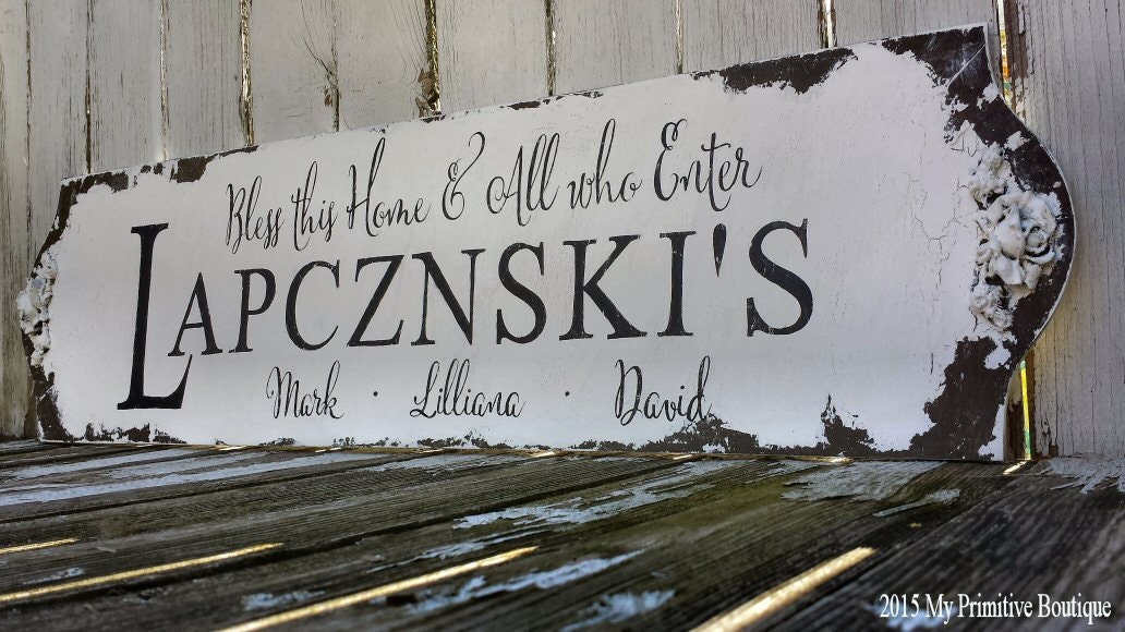 Large Last Name Sign Quote Sign white Farmhouse Sign With - Etsy