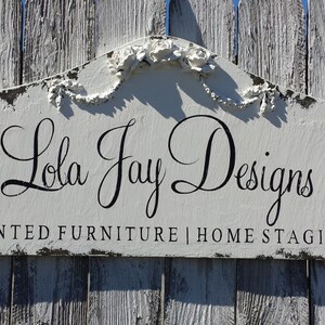 Shabby Chic BUSINESS SIGN | Custom Business Name Sign With Roses ...