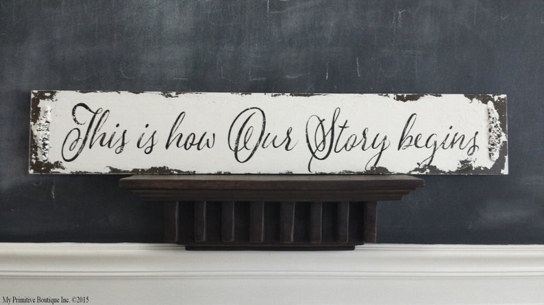 This is How Our Story Begins Quote Sign Rustic Wedding - Etsy