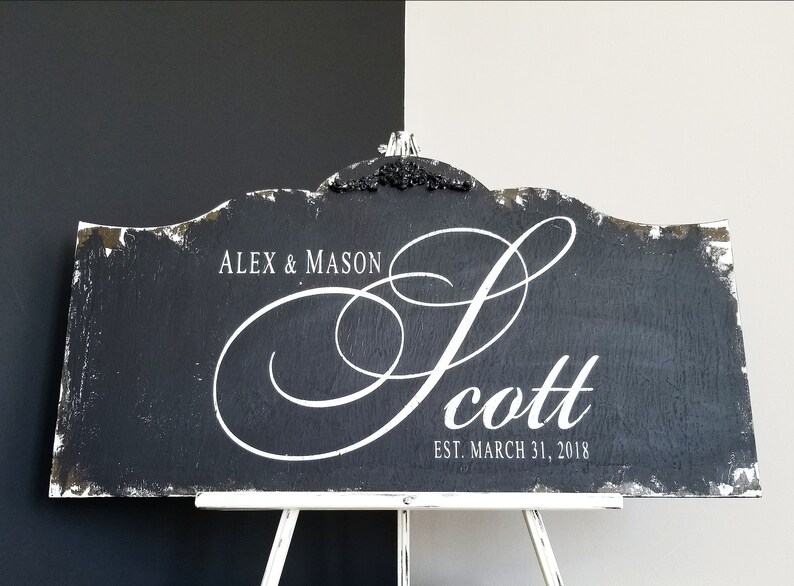 Established Sign Rustic Last Name Sign Formal Wedding - Etsy