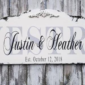 Last Name Sign | Family Name Sign | Rustic Wedding Decor | Rustic ...