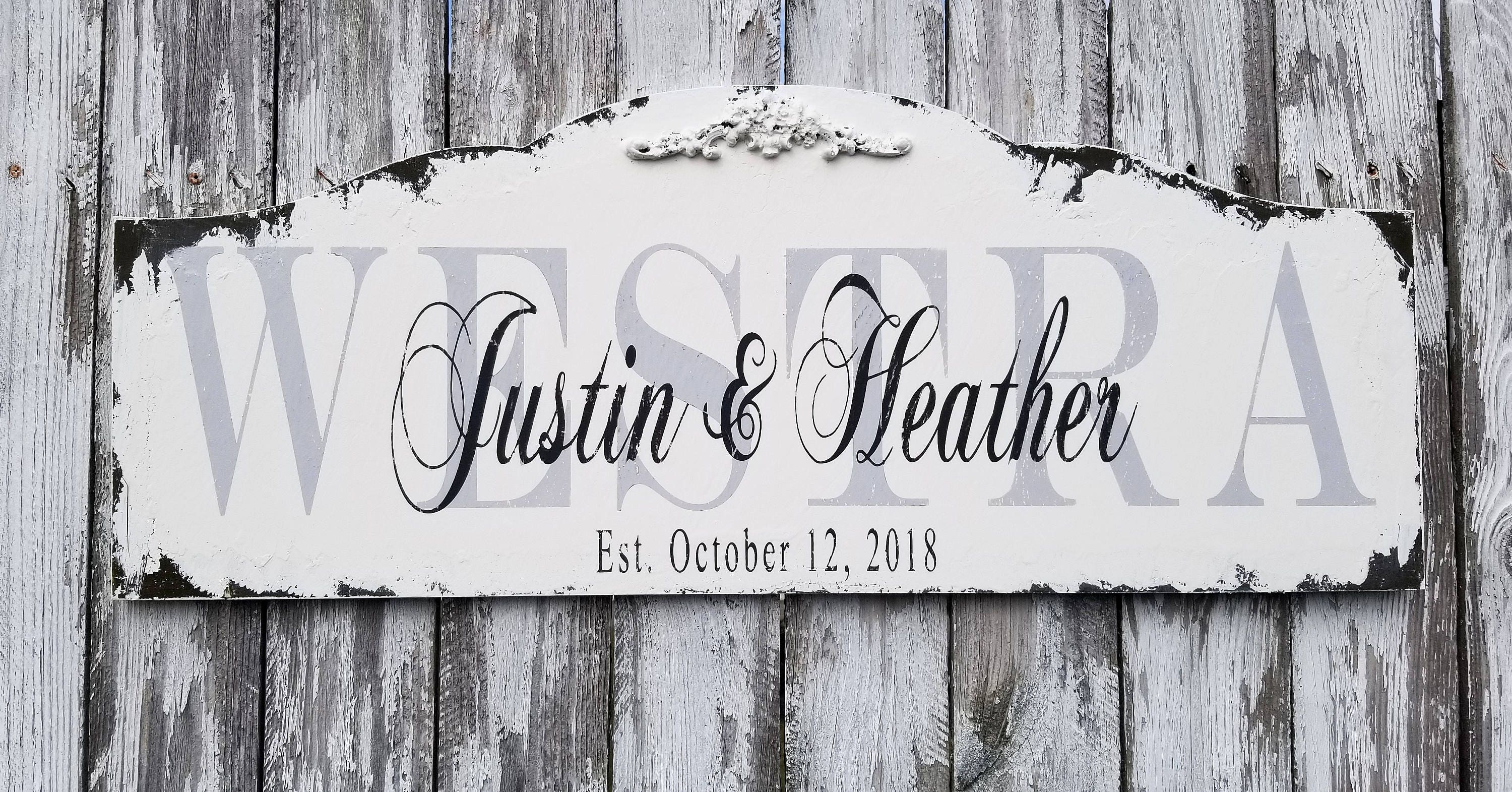 Last Name Sign | Family Name Sign | Rustic Wedding Decor | Rustic ...