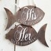 Mr and Mrs WEDDING CHAIR SIGNS Her Lucky Fisherman His Lucky Catch ...