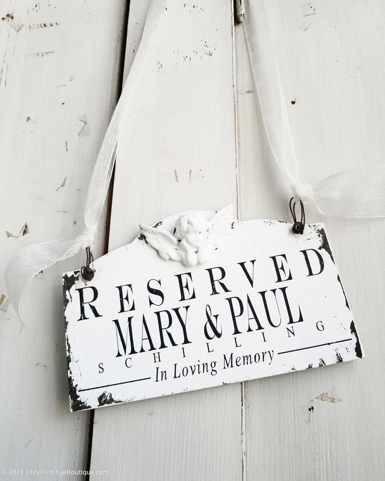 In Loving Memory Sign Reserved Sign Rustic Wedding Chair - Etsy