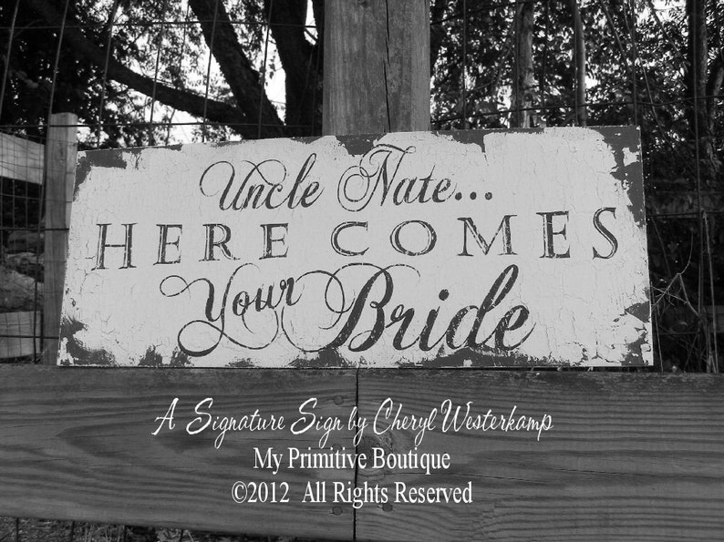 Here Comes Your Bride Sign PERSONALIZED WEDDING SIGN - Etsy