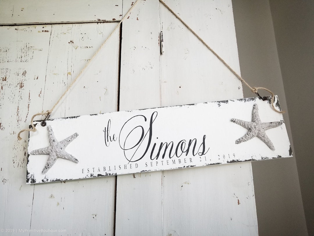 Personalized Beach House Sign | Beach House Decor | Custom Sign ...
