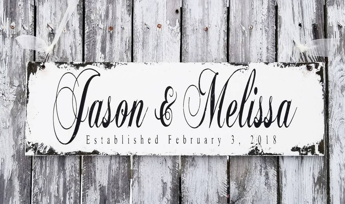 Personalized Name Sign Established Wooden Sign Rustic - Etsy