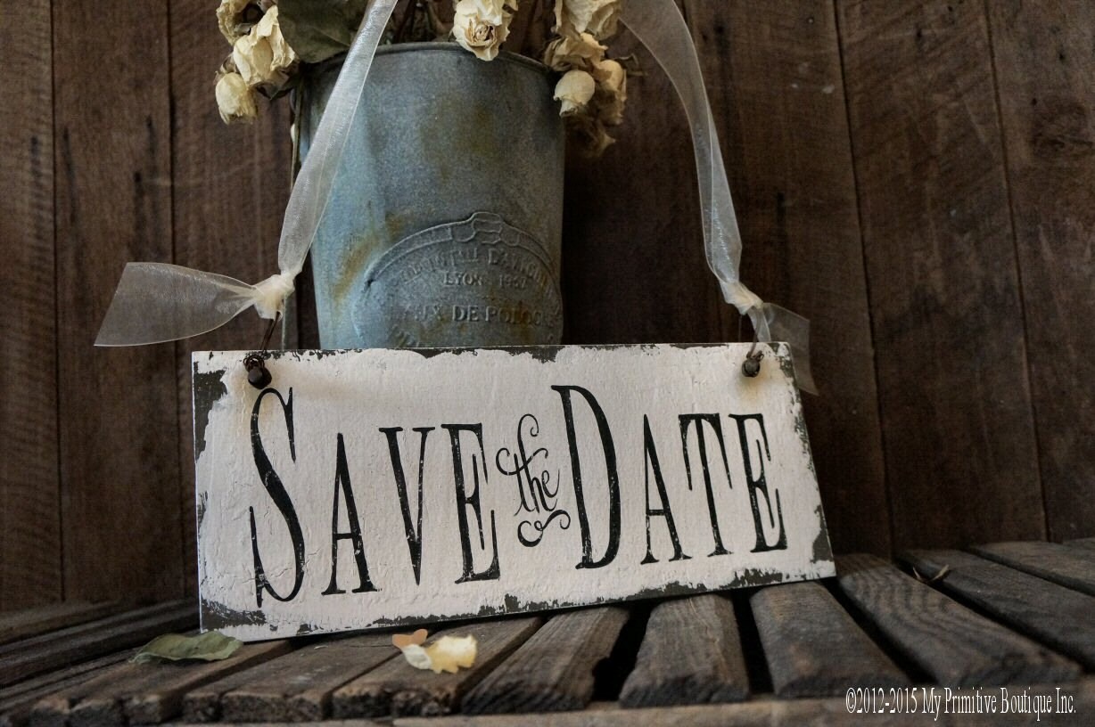 Save the Date Signs. Photo Props. Engagement Photo. Rustic Save the ...