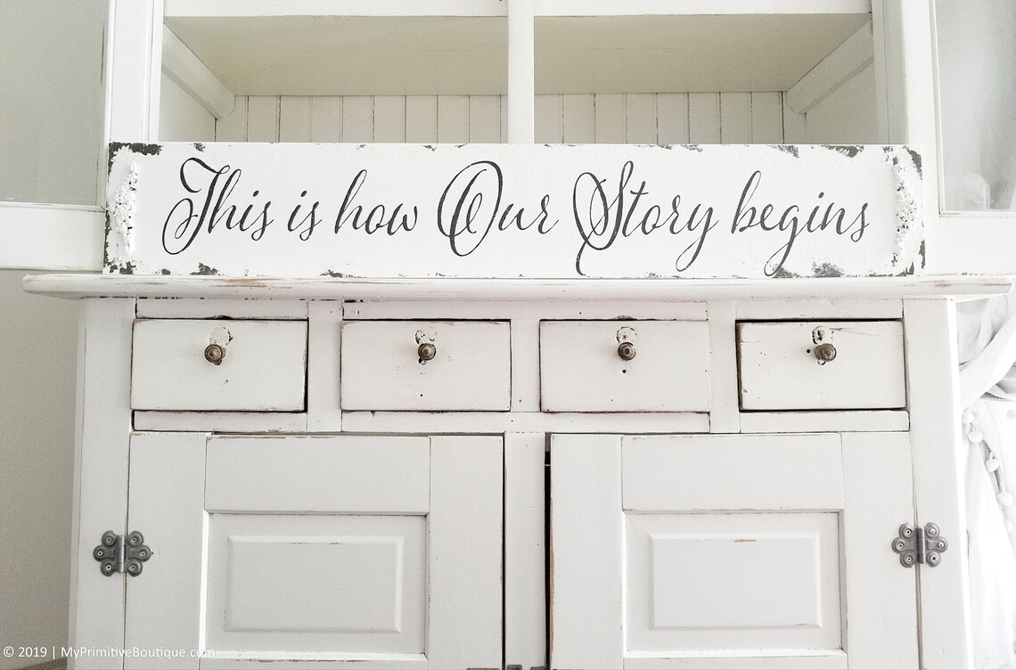 This is How Our Story Begins Quote Sign Rustic Wedding - Etsy