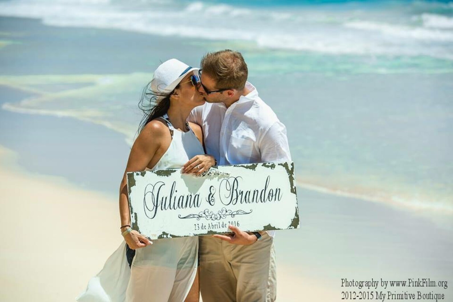 Custom Name Sign | Beach Wedding Sign | Distressed Wood Sign | Rustic ...