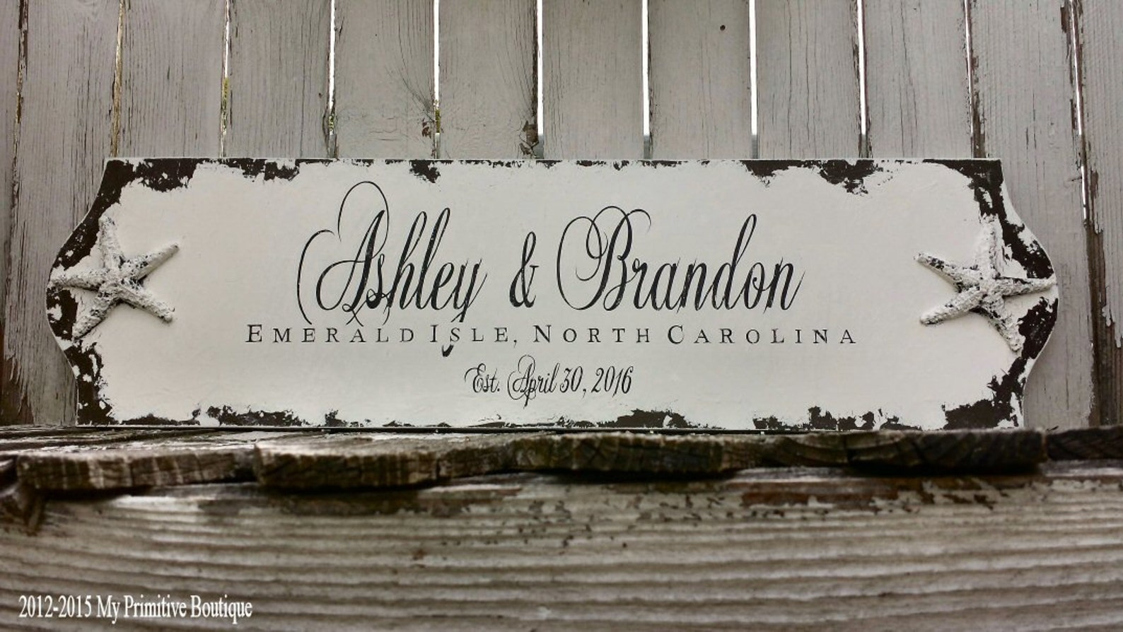 Beach House Decor | Personalized Beach House Sign With Starfish | Beach ...
