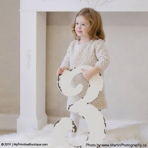 Large Wooden Numbers Birthday Photo Props Birthday - Etsy