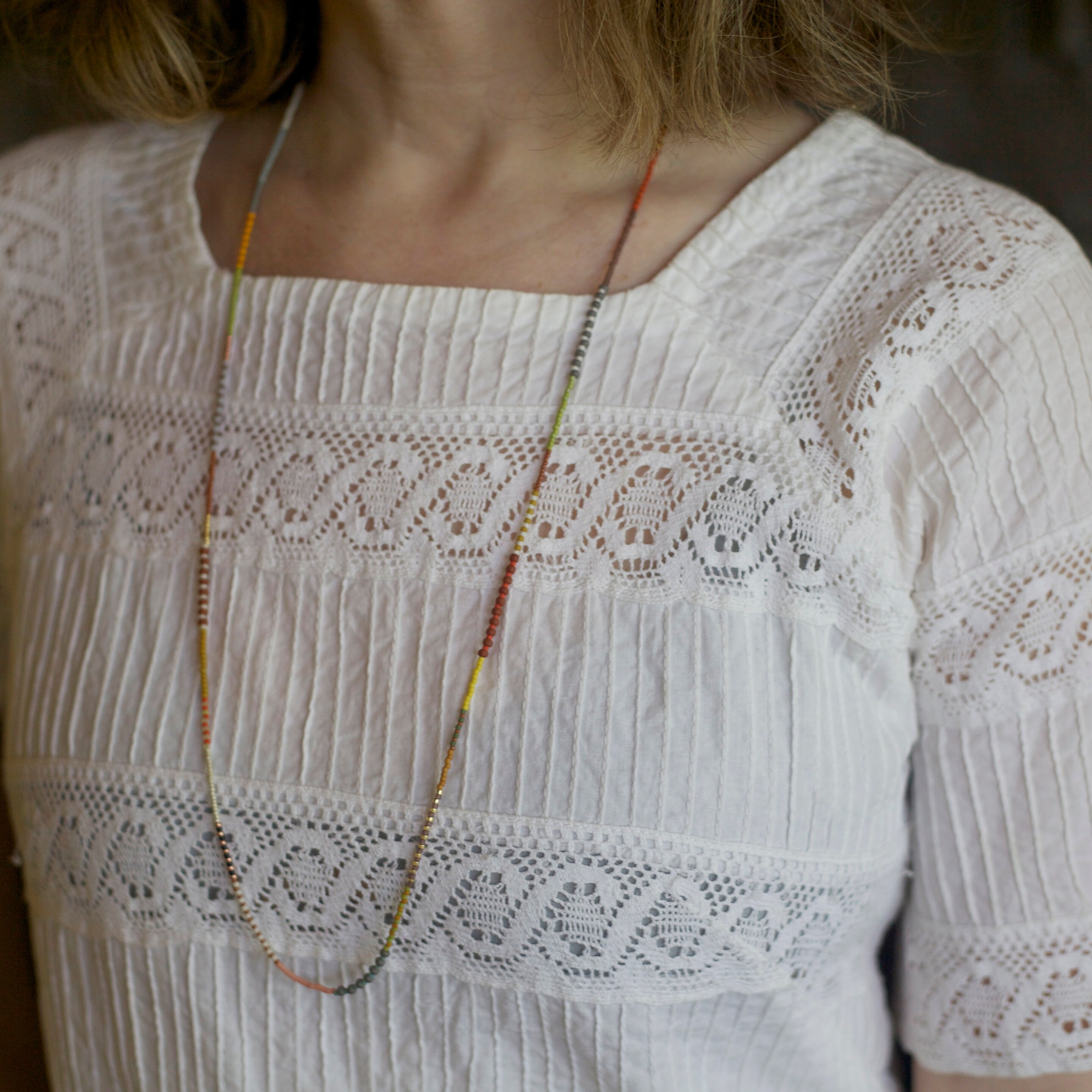 Beaded Necklace, Long Necklace, Seed Bead Necklace, Simple Necklace ...