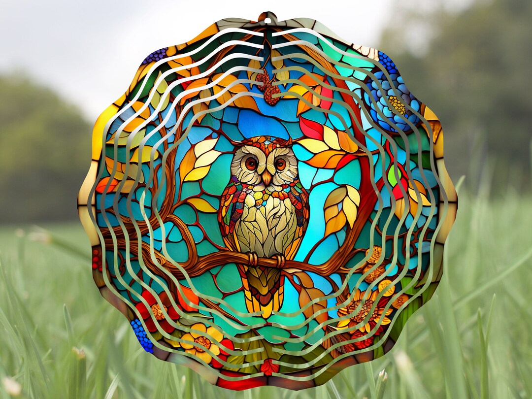 10-inch Owl Wind Spinner | Wind Catcher | Outdoor Decor | Yard Art ...
