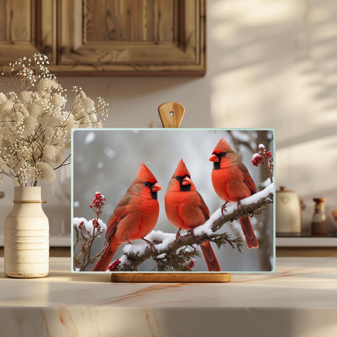 Cardinal Glass Cutting Board, Cutting Mat, Serving Board, Clear Trivet ...