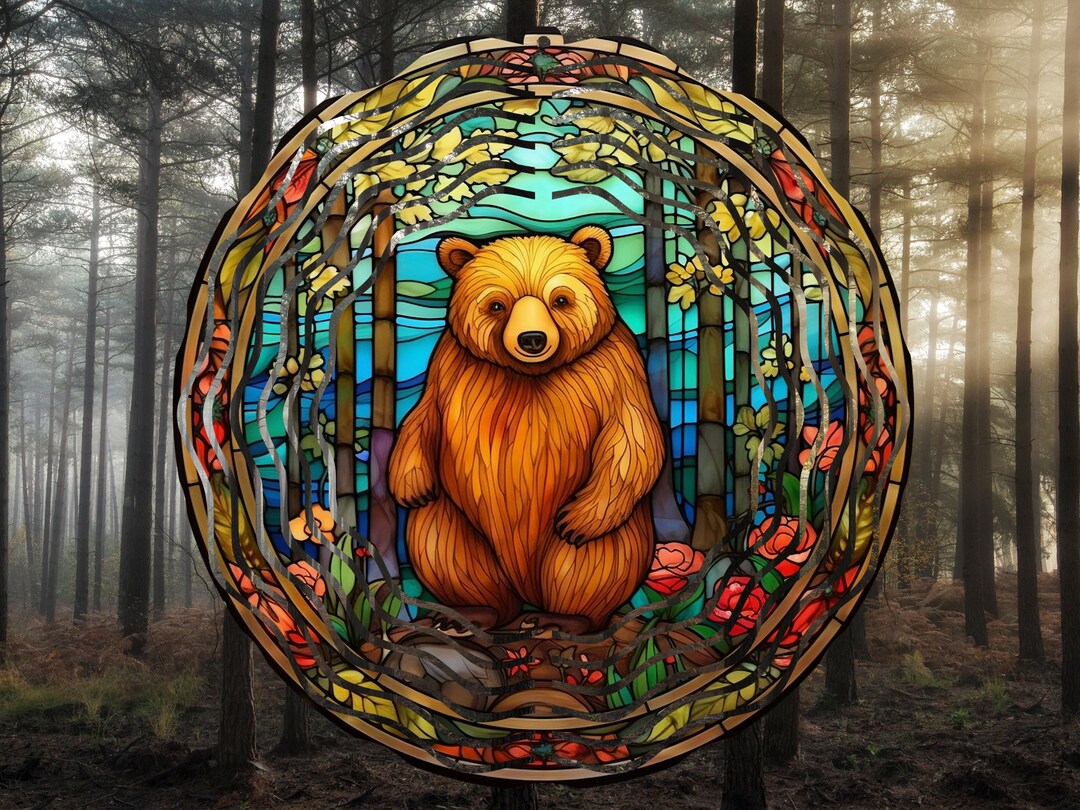 10-inch Bear Wind Spinner | Wind Catcher | Outdoor Decor | Yard Art ...