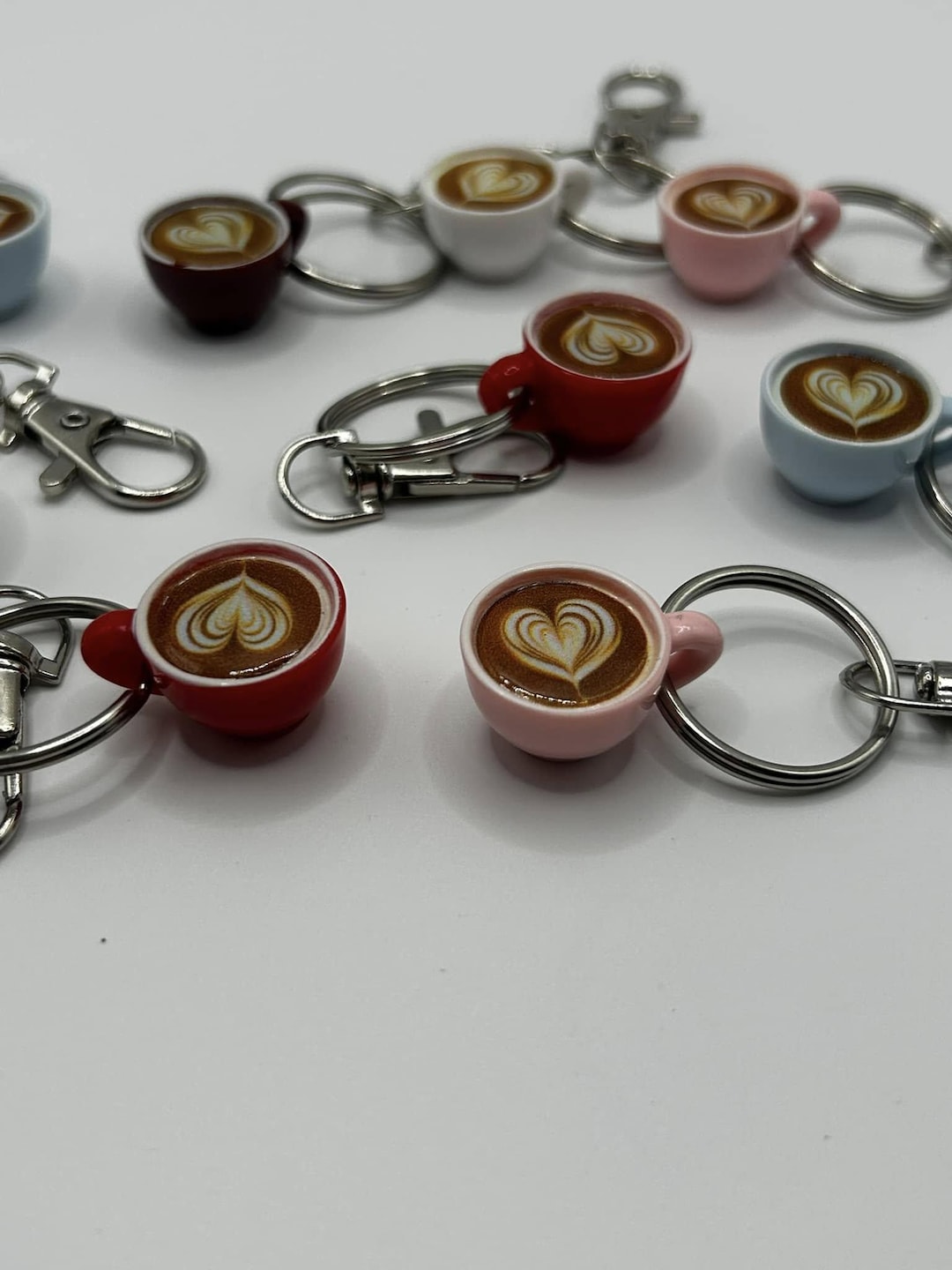 Coffee/latte Keychains, Realistic Coffee Keychains, Small Coffee Cup ...
