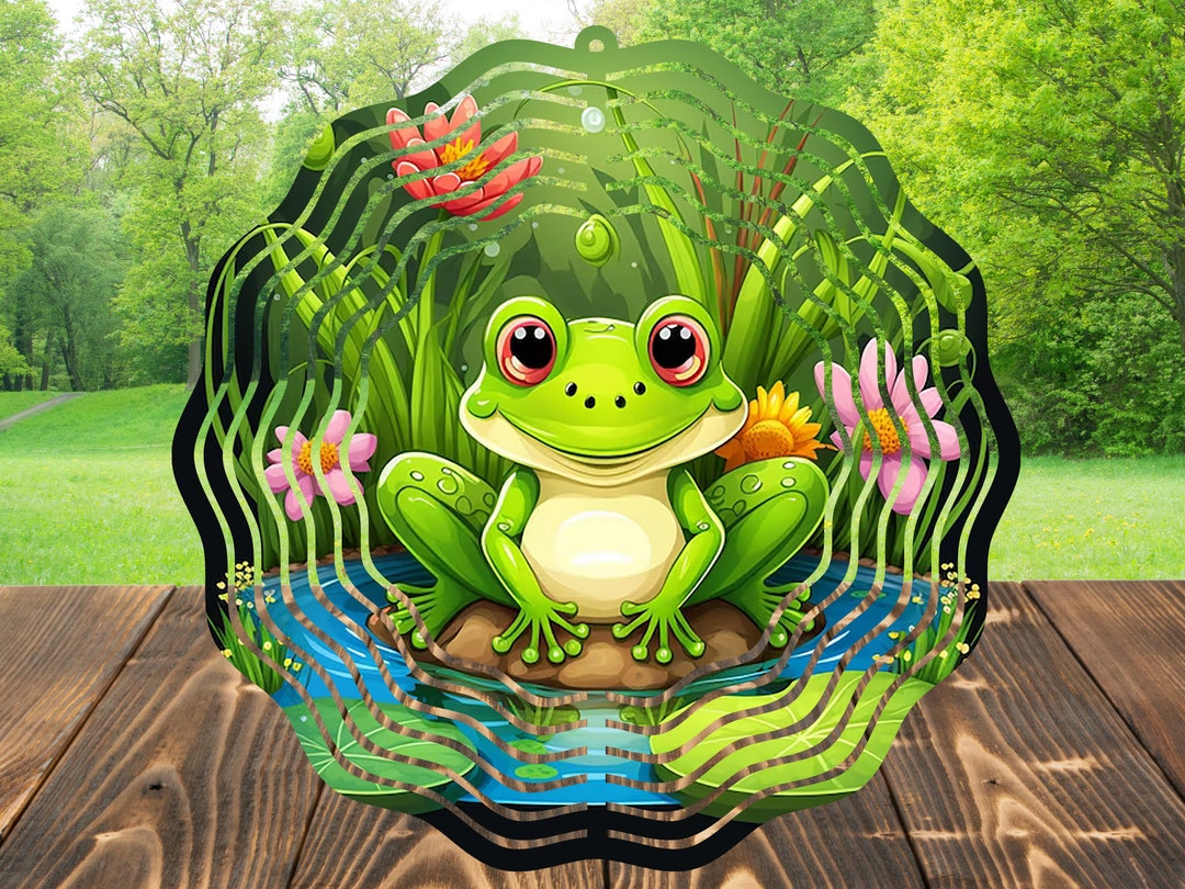 10-inch Frog Wind Spinner | Wind Catcher | Outdoor Decor | Yard Art ...