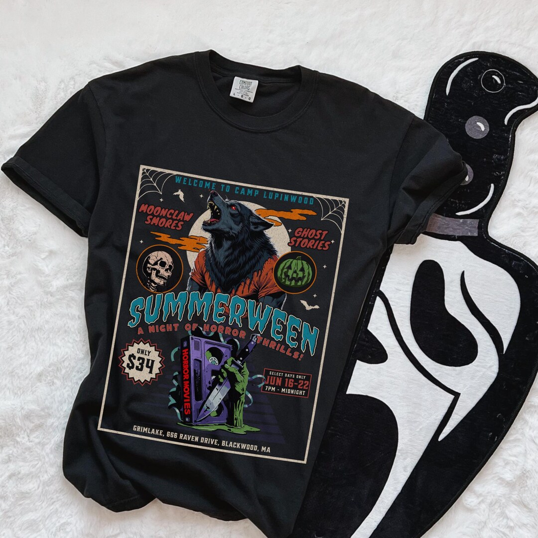 Summerween Werewolf Folk Horror Shirt Slasher Summer Camp 80's Horror ...