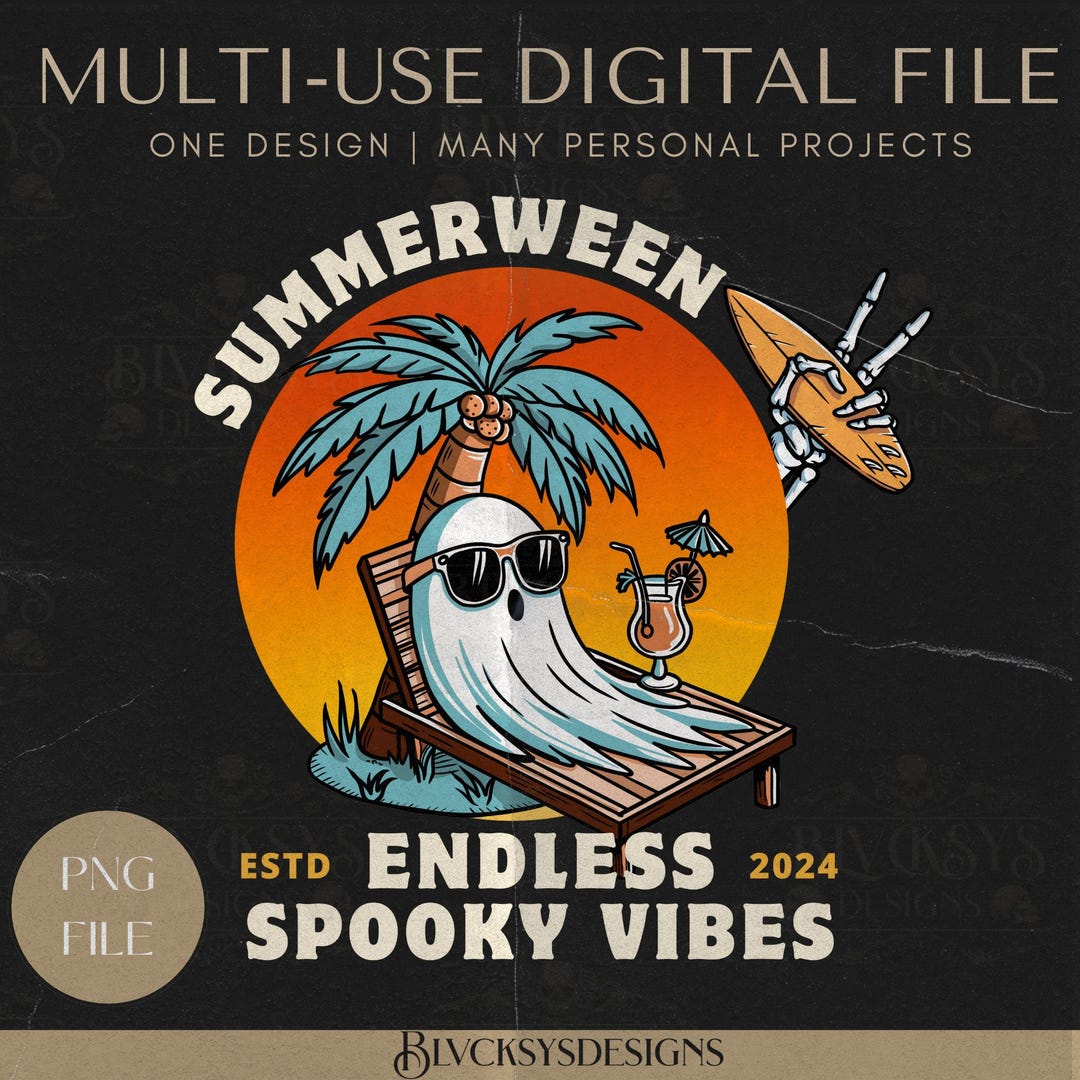 Summerween Ghost Multi-use PNG | Slasher Summer Digital File | Spooky ...