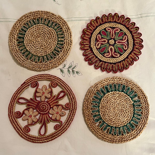 Straw Trivets - Etsy