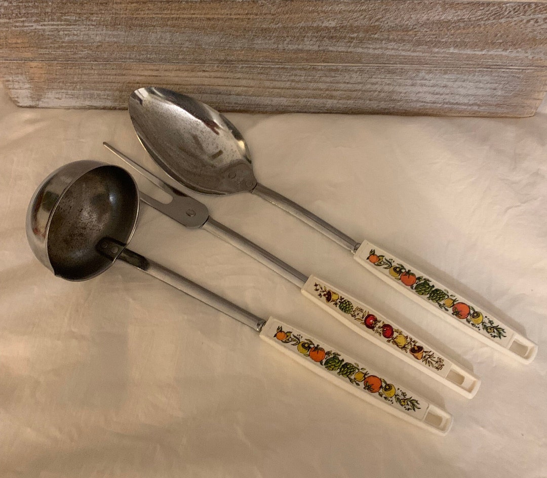 Retro 1970's Ladle Dipper, Large Spoon, Fork Ekco U.S.A., Japan, Tools ...