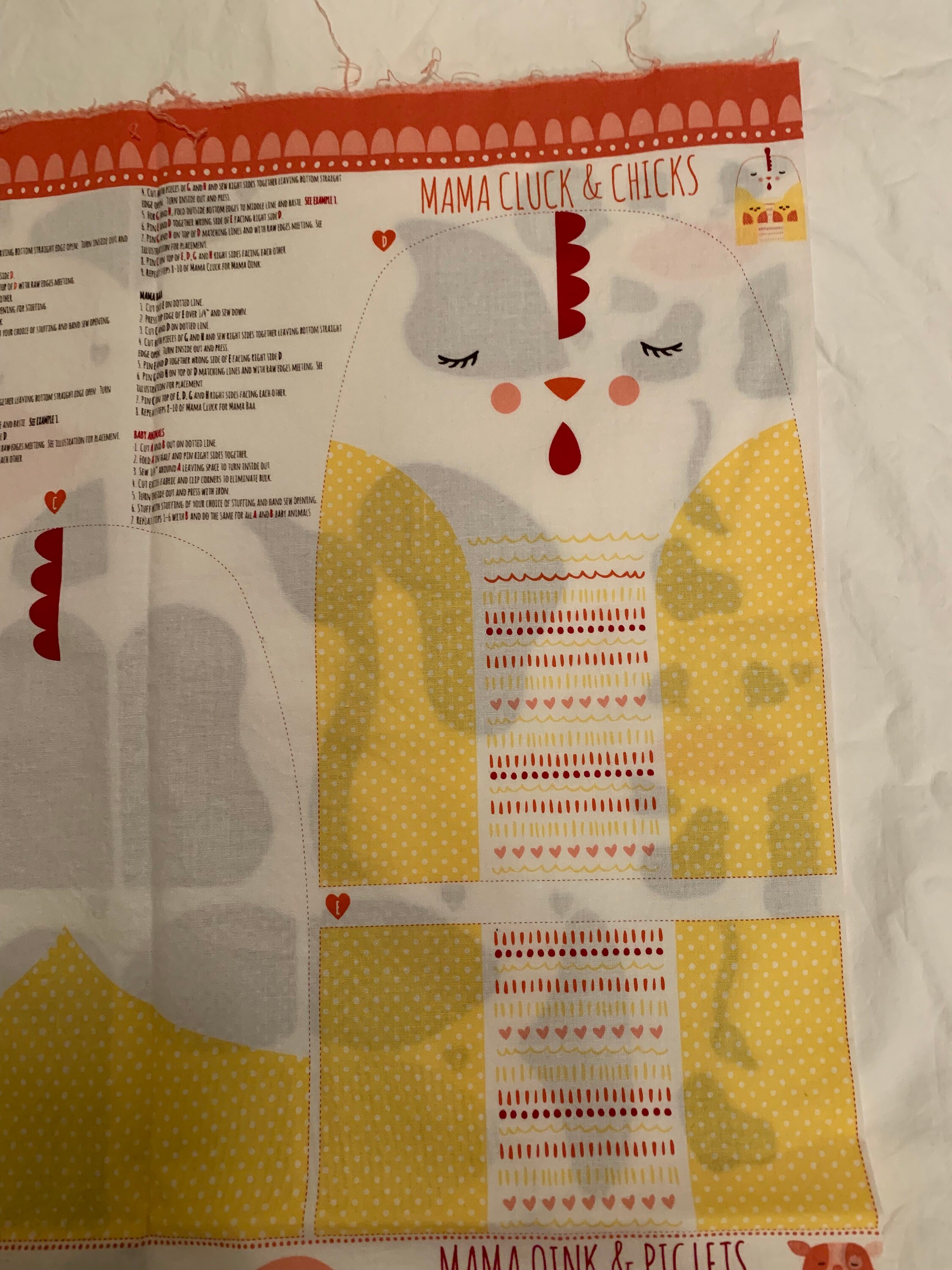 Home & Hobby Farm Fun Mama Oink Mama Cluck Mama Moo and Babies DIY Sew ...