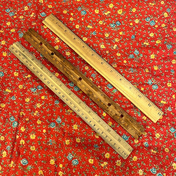 Vintage Metal Ruler - Etsy